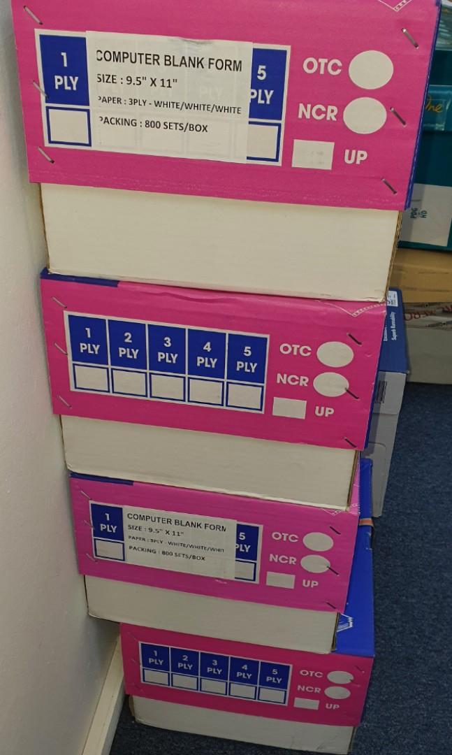 Computer Form 3-Ply all White NCR Paper, Hobbies & Toys, Stationery ...