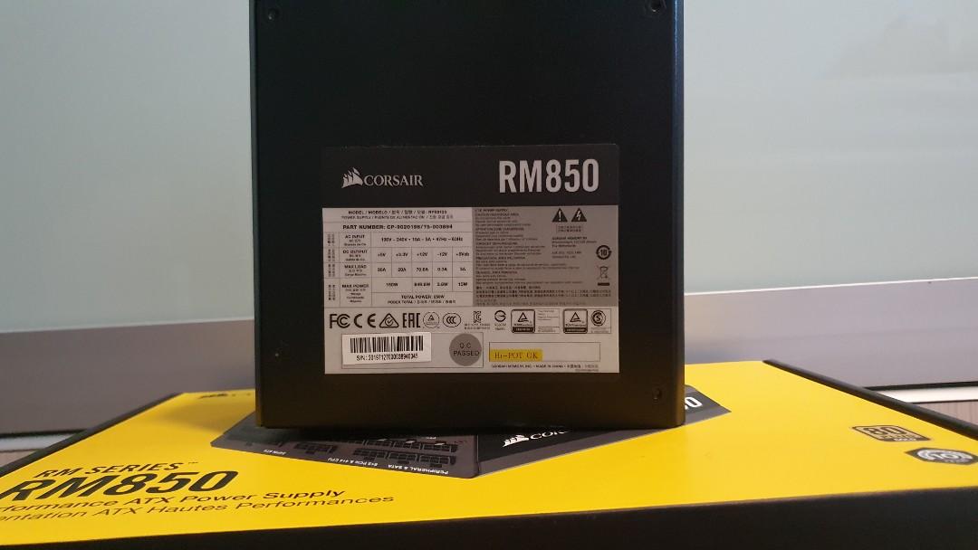 Corsair Rm850-850watt 80 plus Gold Certificate Fully Modular Power ...