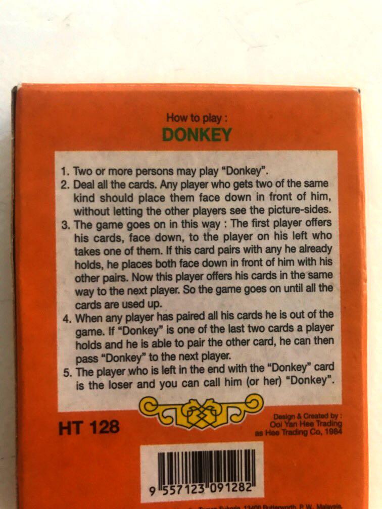 Donkey Card Game, Hobbies & Toys, Toys & Games on Carousell