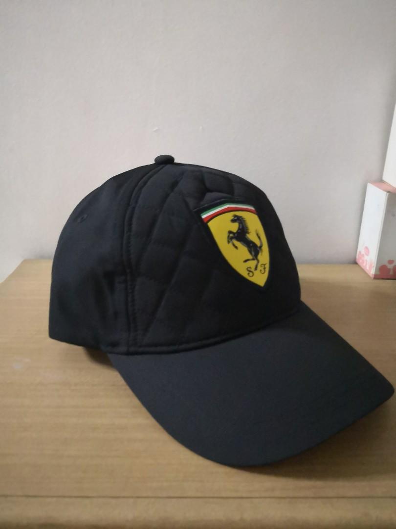 Ferrari quilt cap black, Men's Fashion, Watches & Accessories, Caps ...