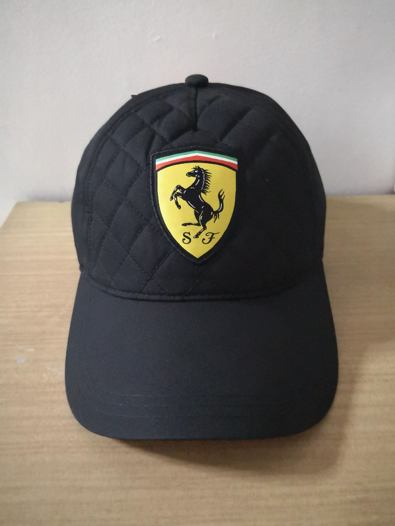 Ferrari quilt cap black, Men's Fashion, Watches & Accessories, Caps ...