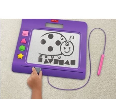 FISHER PRICE Doodle Pro Magnetic Drawing Slate Screen Slim Shape ...