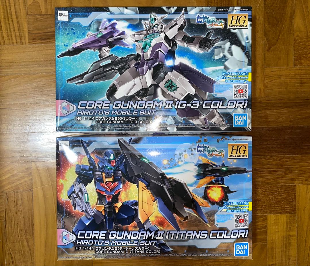 HGBD R Core Gundam II G-3 Color & Titans Color Gundam Gunpla, Hobbies ...
