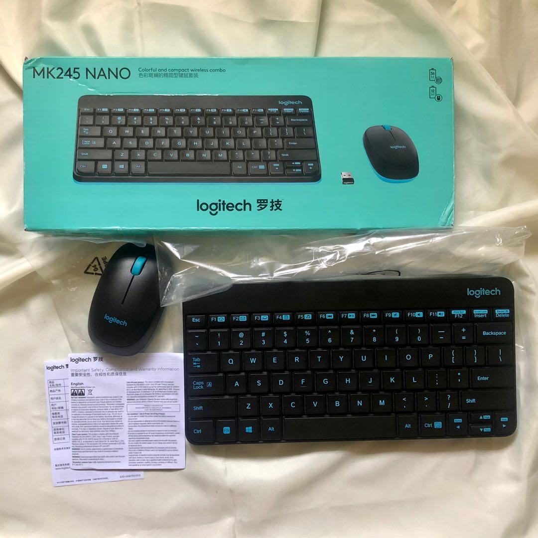 Logitech Wireless Keyboard And Mouse Mk245 Nano Computers And Tech Parts And Accessories