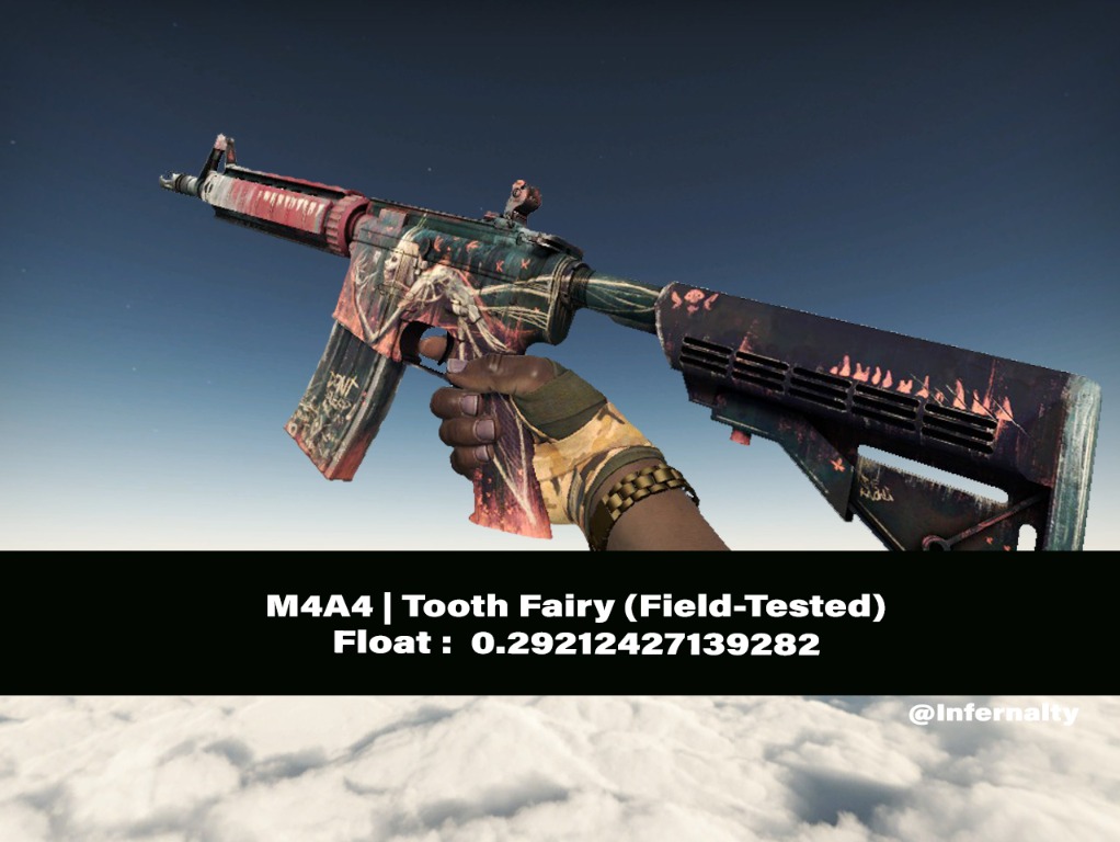 M4A4 Tooth Fairy FT CSGO SKINS KNIVES, Video Gaming, Gaming Accessories ...