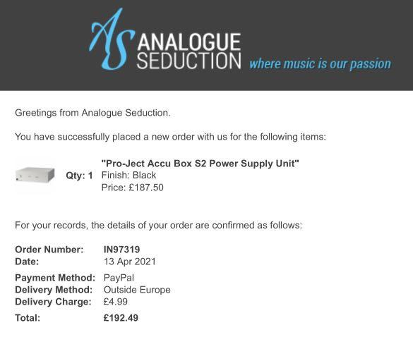 Pro-ject Tube Box S2 with Accu Box S2 PSU - Phono stage preamplifier ...