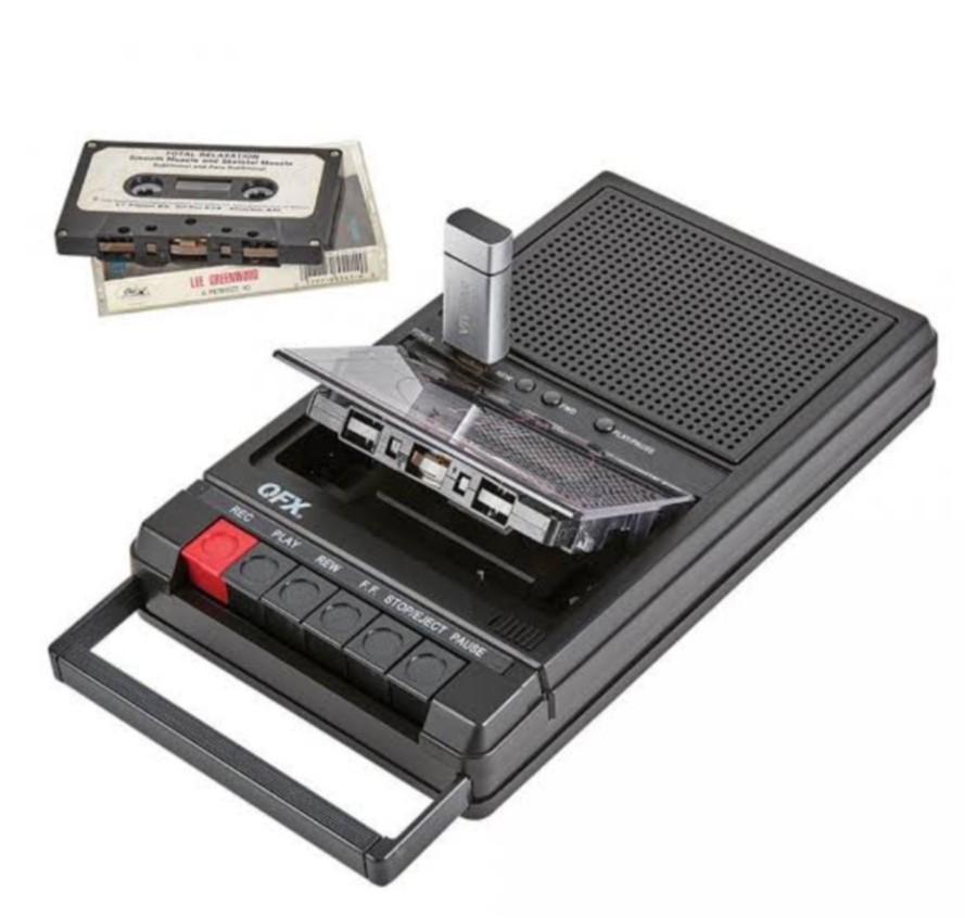 QFX Classic Retro Style Cassette Deck Tape Player Recorder with USB ...