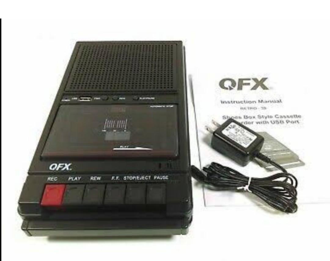 QFX Classic Retro Style Cassette Deck Tape Player Recorder with USB ...