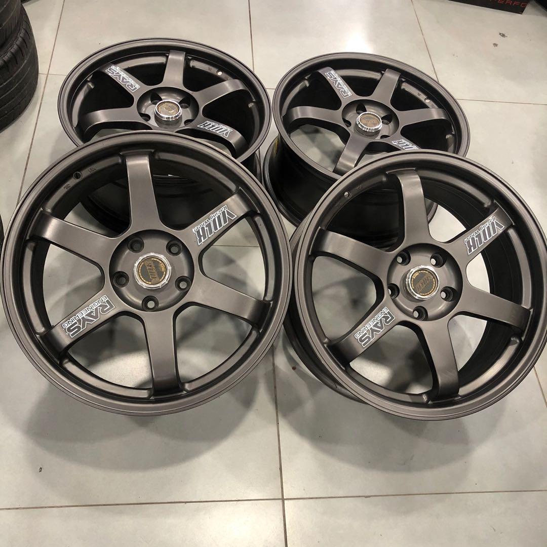 Rim TE37 18x8jj 5x114 Et45, Auto Accessories on Carousell