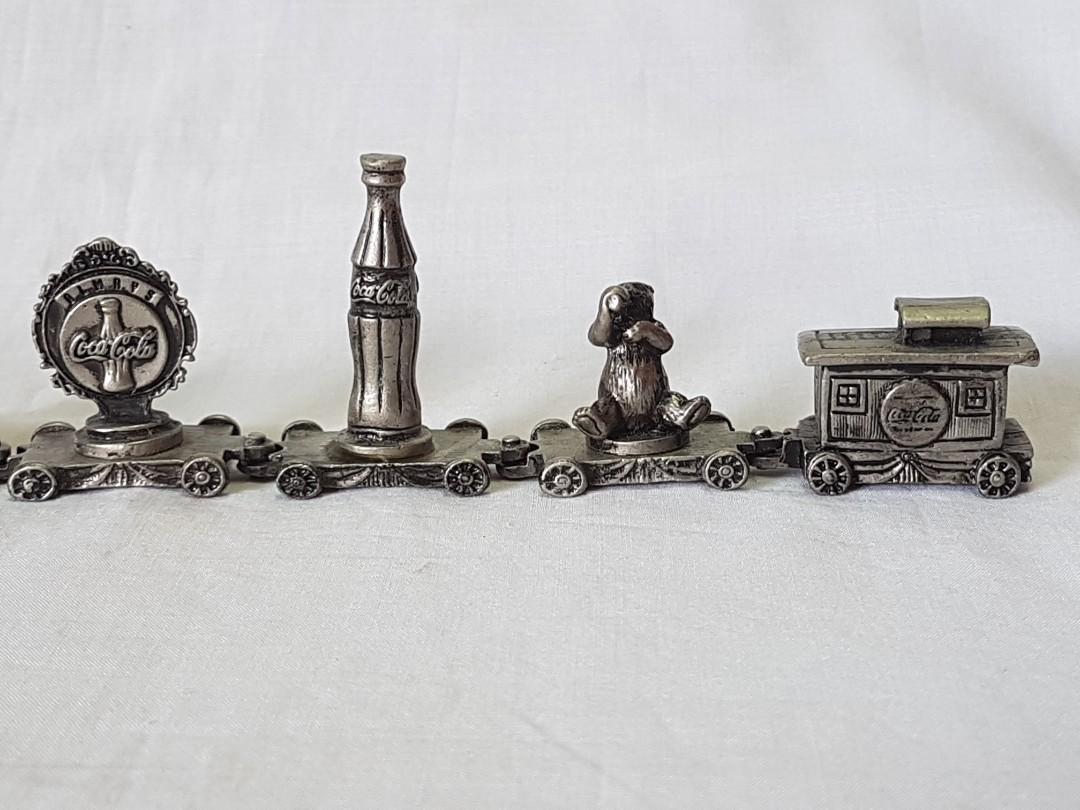 Set of 7 Coca-Cola Miniature Pewter Train, Hobbies & Toys, Memorabilia ...