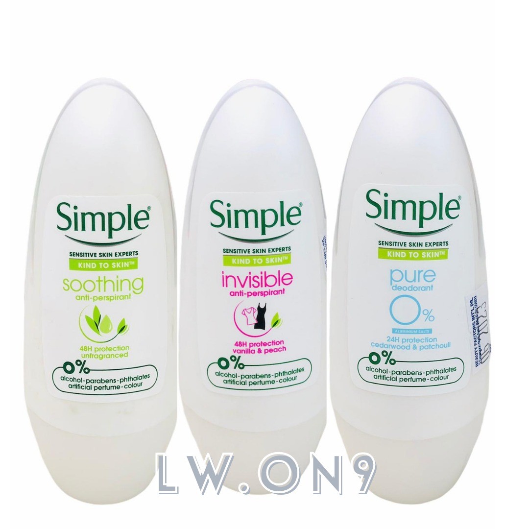 SIMPLE SENSITIVE SKIN EXPERTS KIND TO SKIN DEODORANT / ANTI-PERSPIRANT ...