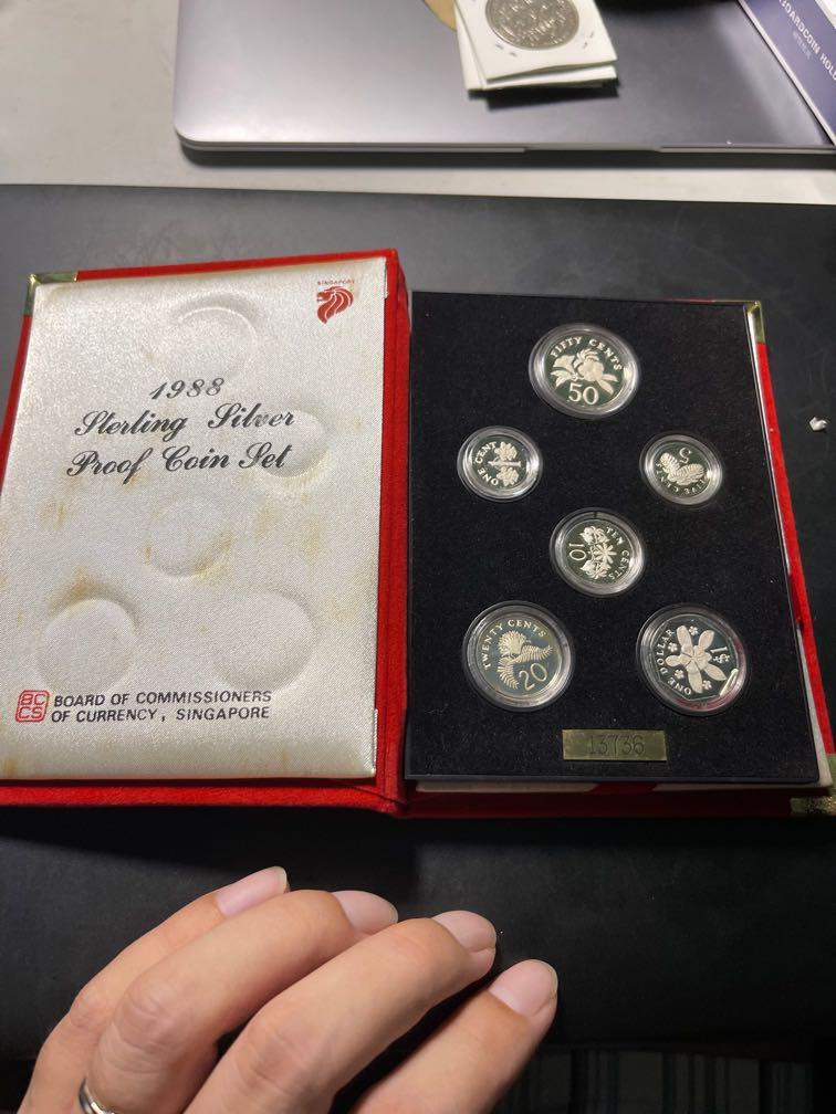 Singapore 1988 silver coin set, Hobbies & Toys, Memorabilia ...