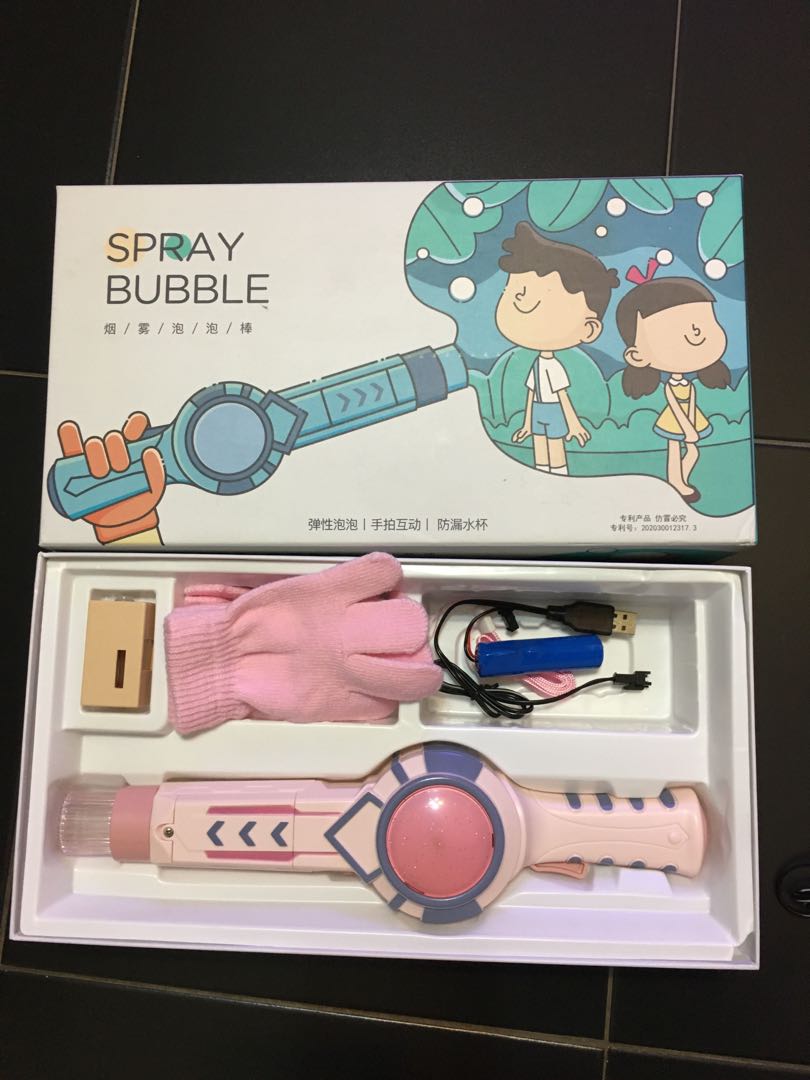 Smoke bubble spray gun, Hobbies & Toys, Toys & Games on Carousell