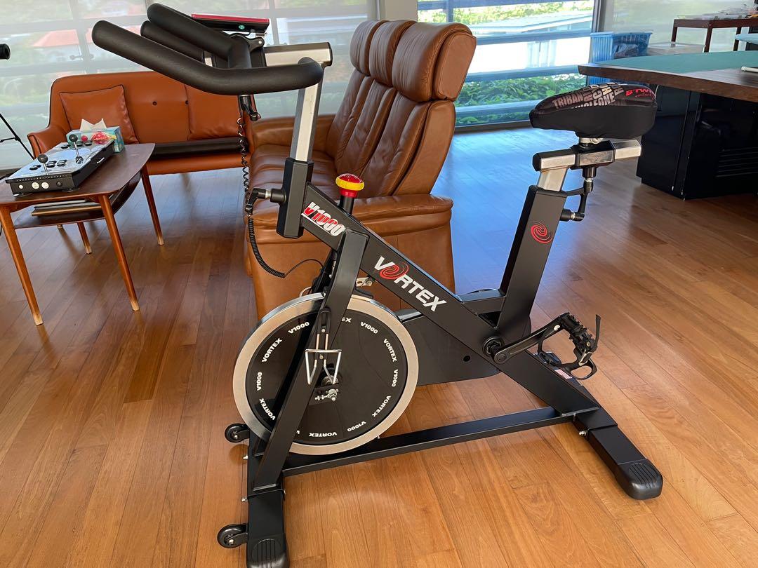 Stationary spin bike vortex v1000 - fitness endurance machine, Sports ...