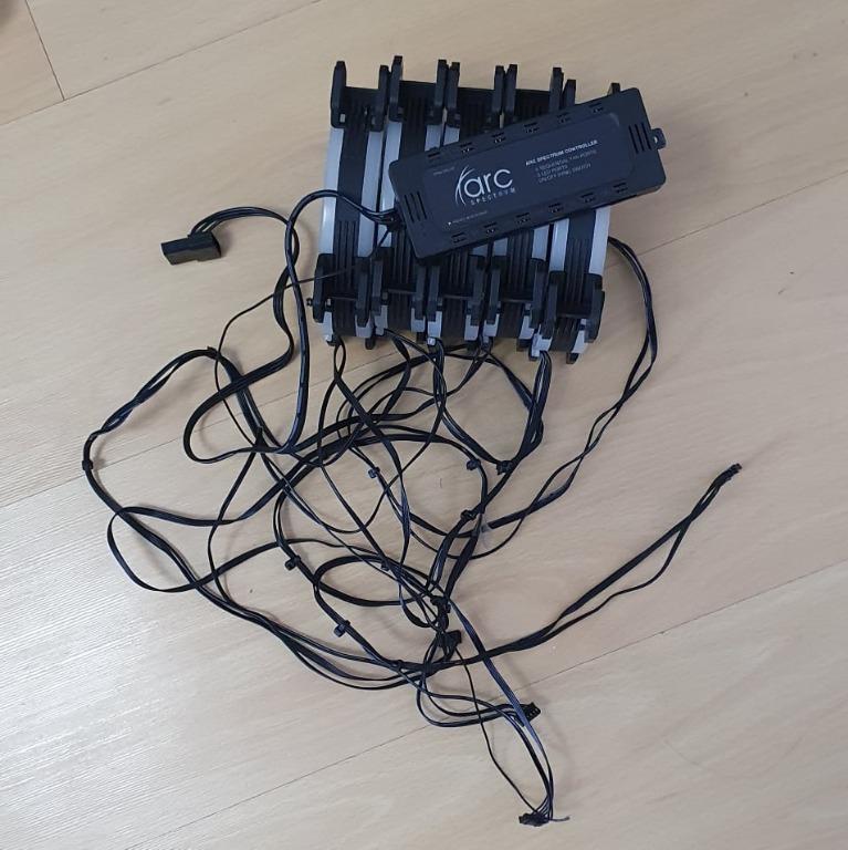 Tecware RGB Cooling Fan with hub and controller, Computers & Tech ...