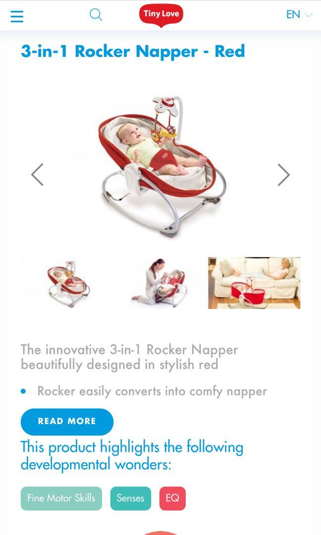 Tiny Rocker 3 in 1 Rocker Napper, Babies & Kids, Infant Playtime on ...