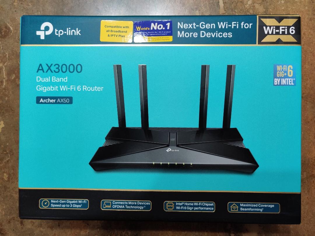 TP-Link AX3000 Dual Band Gigabit Wi-Fi 6 Router, Computers & Tech ...