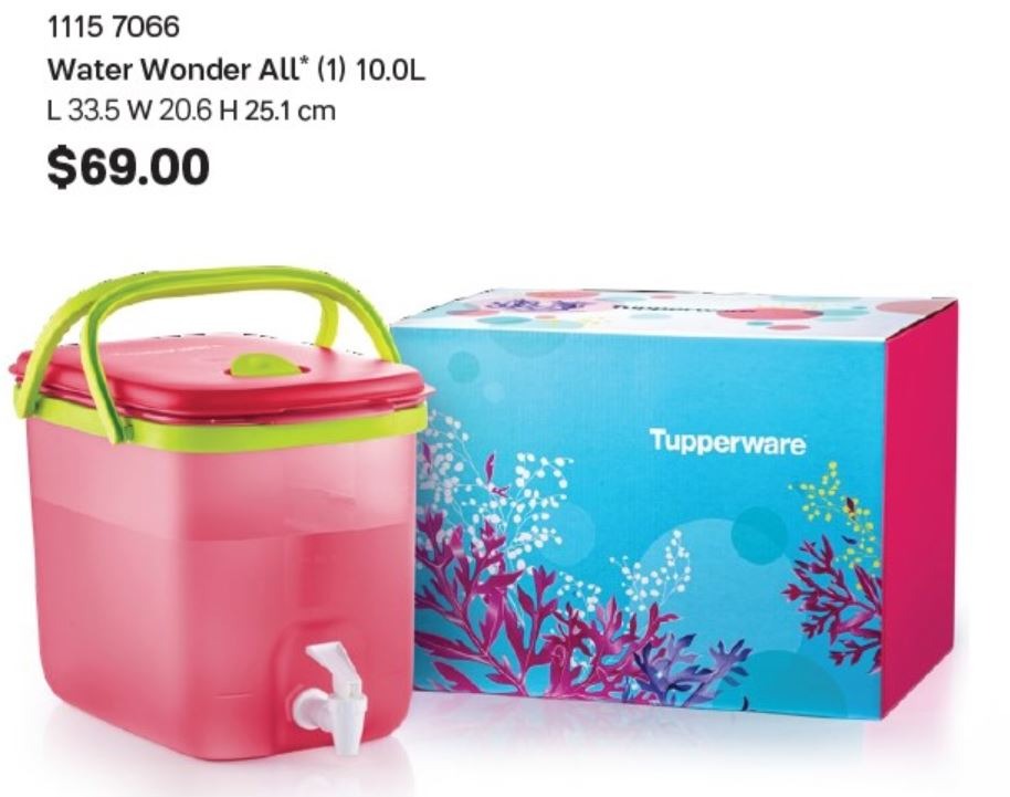 Tupperware Water Wonder 10L, Furniture & Home Living, Kitchenware ...