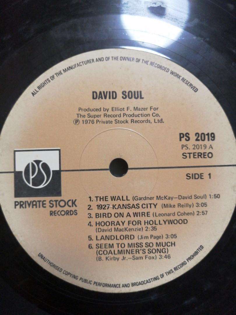 PRICE DROP: Vintage Vinyl Record - David Soul, Hobbies & Toys, Music ...