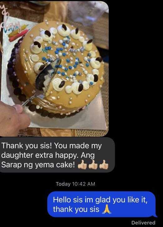 Yema and Mocha Bento Cake, Food & Drinks, Homemade Bakes on Carousell
