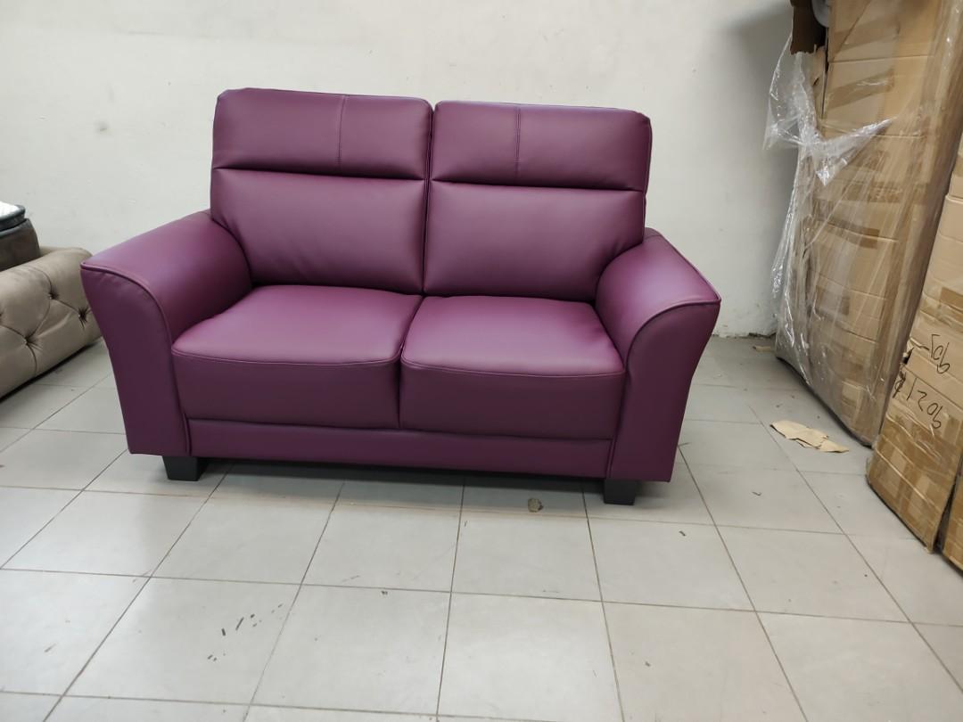 2 Seater PU Pocketed spring sofa., Furniture & Home Living, Furniture ...