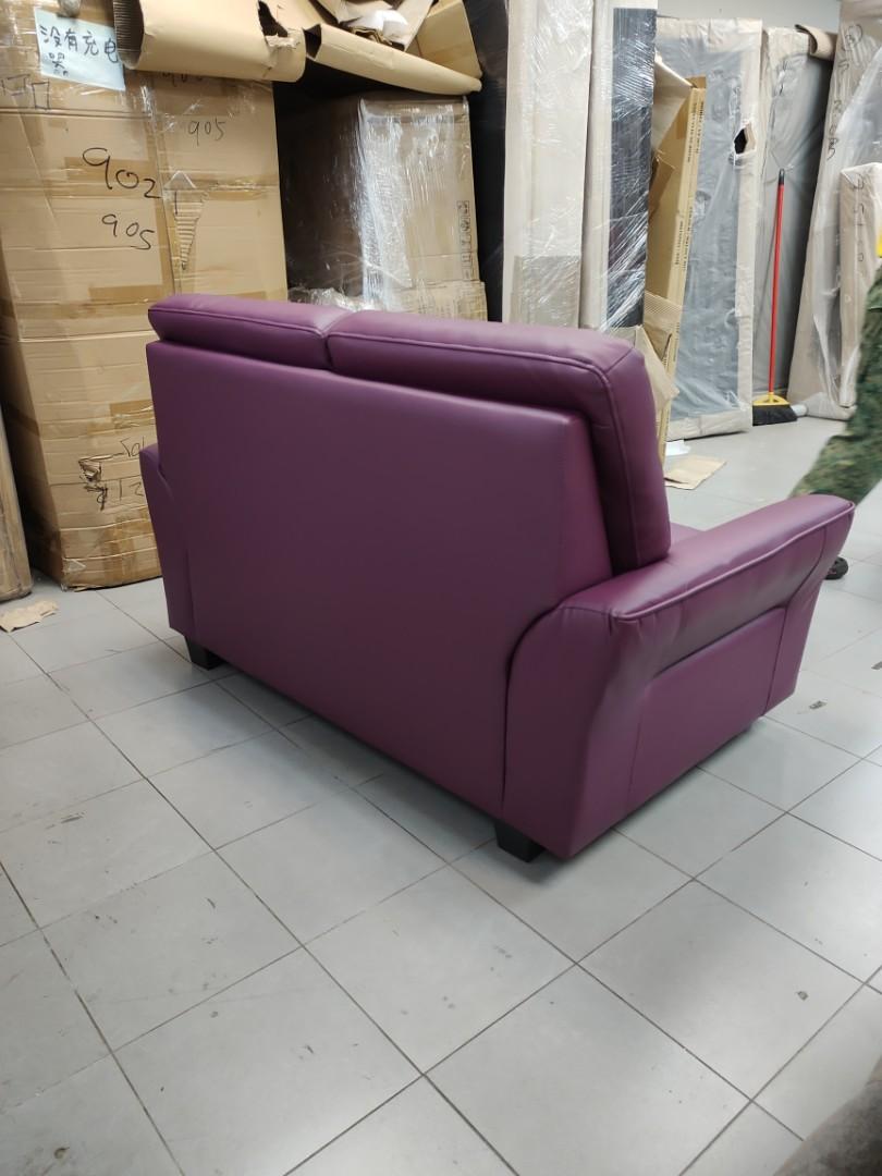 2 Seater PU Pocketed spring sofa., Furniture & Home Living, Furniture ...