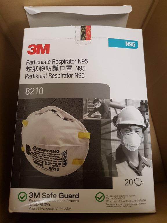 3M N95 masks 8210, 8110S, Health & Nutrition, Face Masks & Face Shields ...
