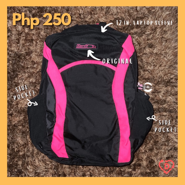 Authentic Hawk Backpack, Women's Fashion, Bags & Wallets, Backpacks on ...