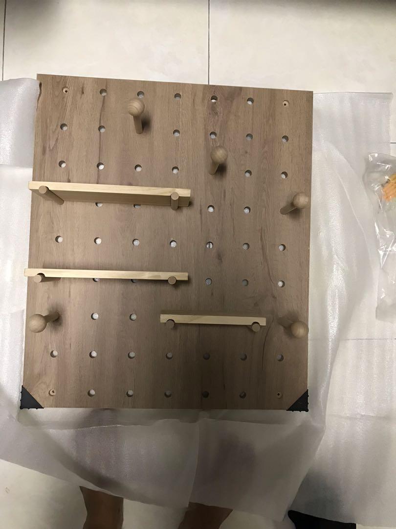 Customised wooden peg board, Furniture & Home Living, Furniture ...
