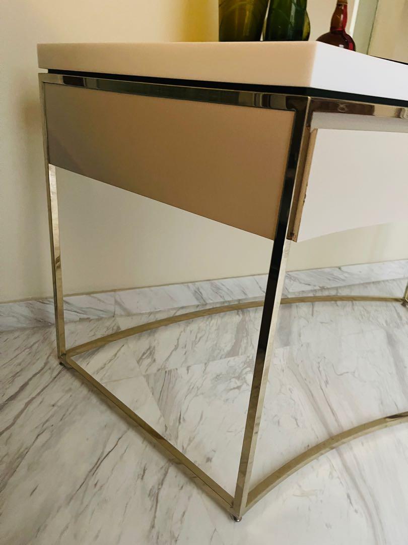 Display Table White with Gold frame from Premium Store- Retail Value ...
