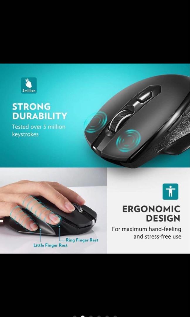 Easterntimes Tech D-19 Wireless Mouse with Nano USB Receiver, 5 ...
