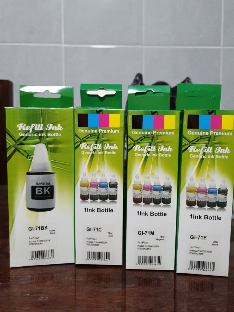 GI-71 ink 1 set 4 colors canon compatible, Computers & Tech, Printers ...