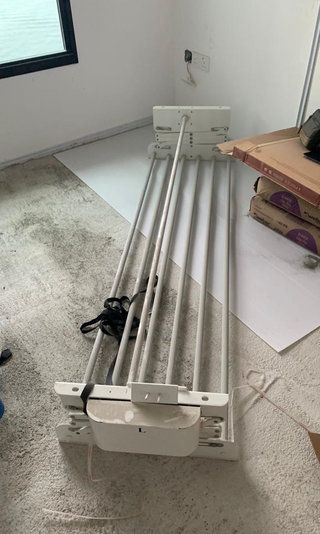 HDB clothes drying rack, Furniture & Home Living, Home Improvement ...