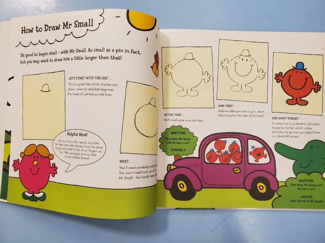 How To Draw Mr Men, 興趣及遊戲, 書本 & 文具, 小朋友書 - Carousell