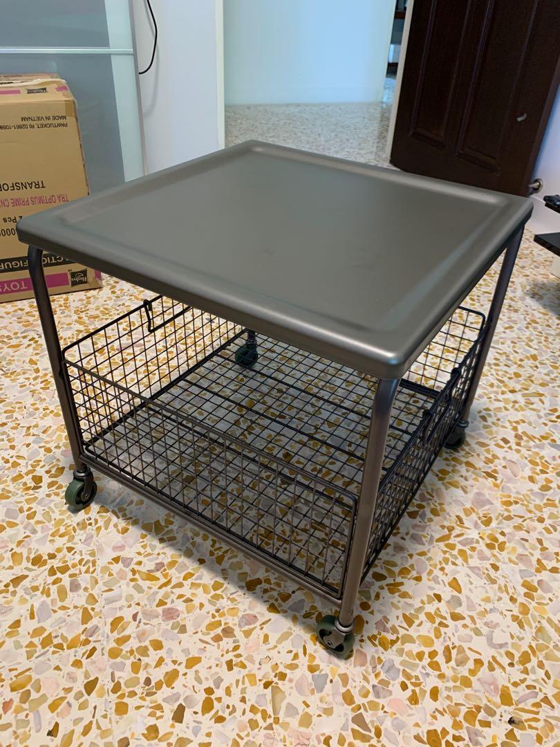 Ikea coffee/side table with roller and storage, Furniture & Home Living ...