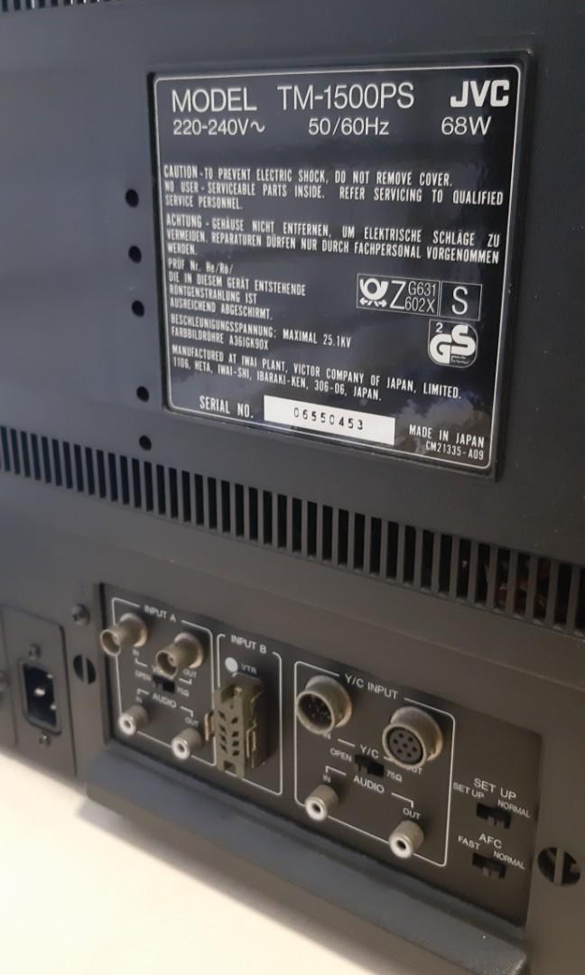 日本JVC 14" CRT Monitor 14吋顯像管顯示器, 家庭電器, 電視 & 其他娛樂, 電視組件及配件 - Carousell