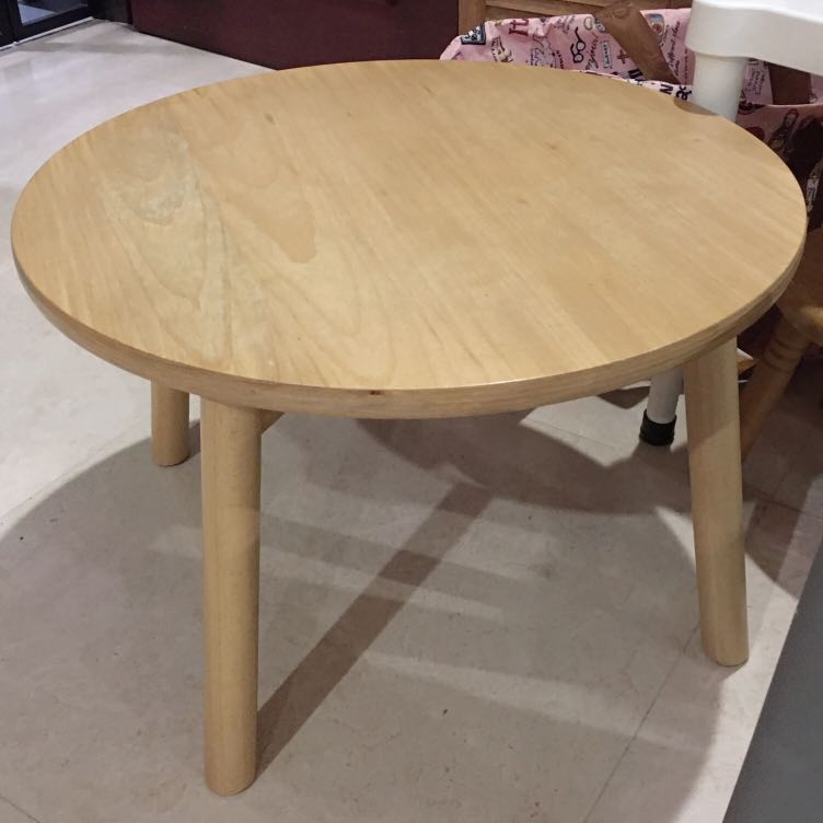 Muji Beech Round Table, Furniture & Home Living, Furniture, Tables ...