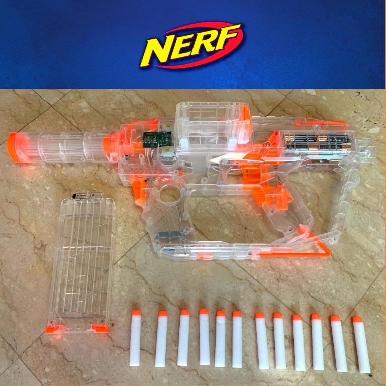 NERF Modulus Ghost Ops Evader, Motorized Light-Up Toy Blaster Gun ...