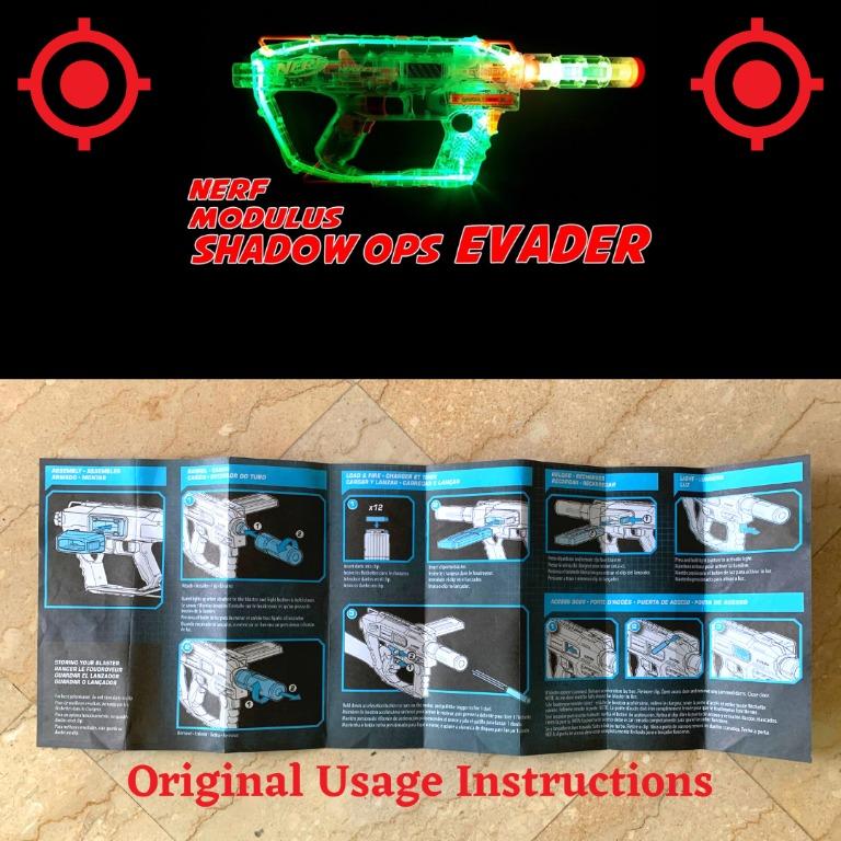 NERF Modulus Ghost Ops Evader, Motorized Light-Up Toy Blaster Gun ...