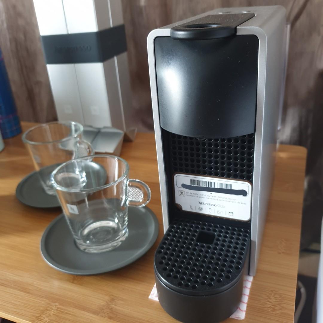 Nespresso Essenza Mini (Limited Edition - Silver) + Lungo Cups x2 ...