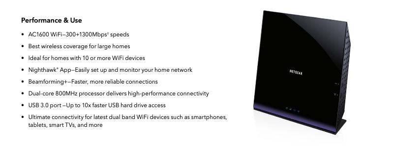 Netgear R6250 100NAS IEEE 802.11ac Smart WiFi Router - AC Dual Band ...