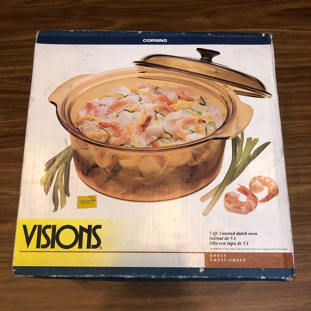 New 5L VISIONS Corning Glass Pot, Furniture & Home Living, Kitchenware ...