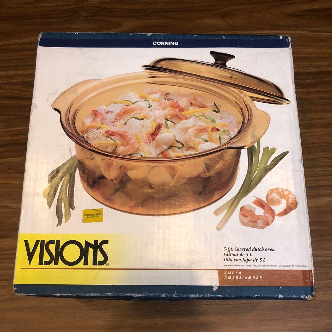 New 5L VISIONS Corning Glass Pot, Furniture & Home Living, Kitchenware ...