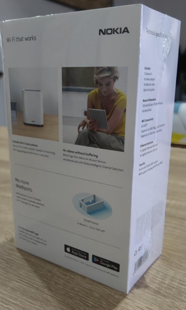 Nokia Beacon 1 Wifi Router, TV & Home Appliances, TV & Entertainment ...