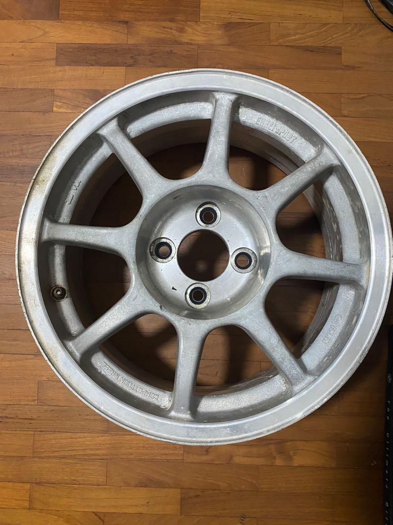 Old school Enkei Competition wheel 15in 4H100, Car Accessories, Tyres ...