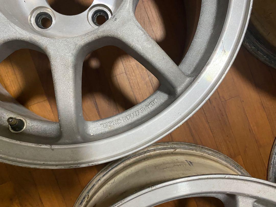 Old school Enkei Competition wheel 15in 4H100, Car Accessories, Tyres ...