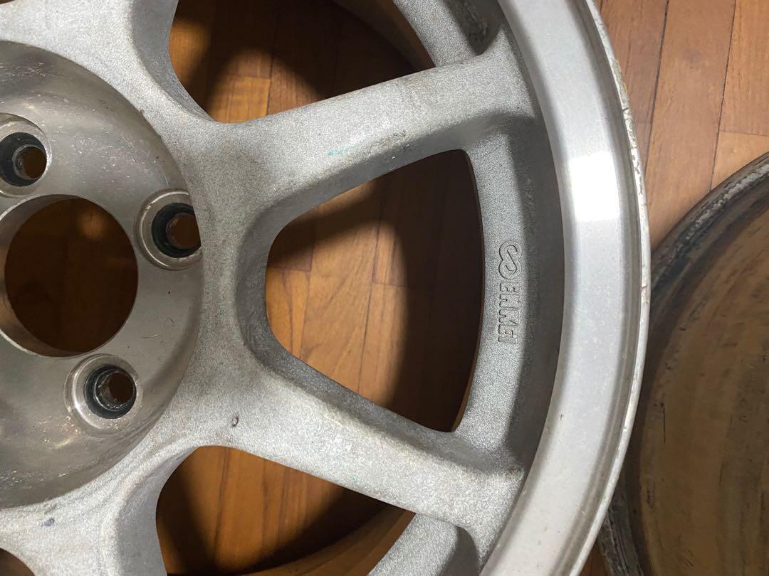 Old school Enkei Competition wheel 15in 4H100, Car Accessories, Tyres ...