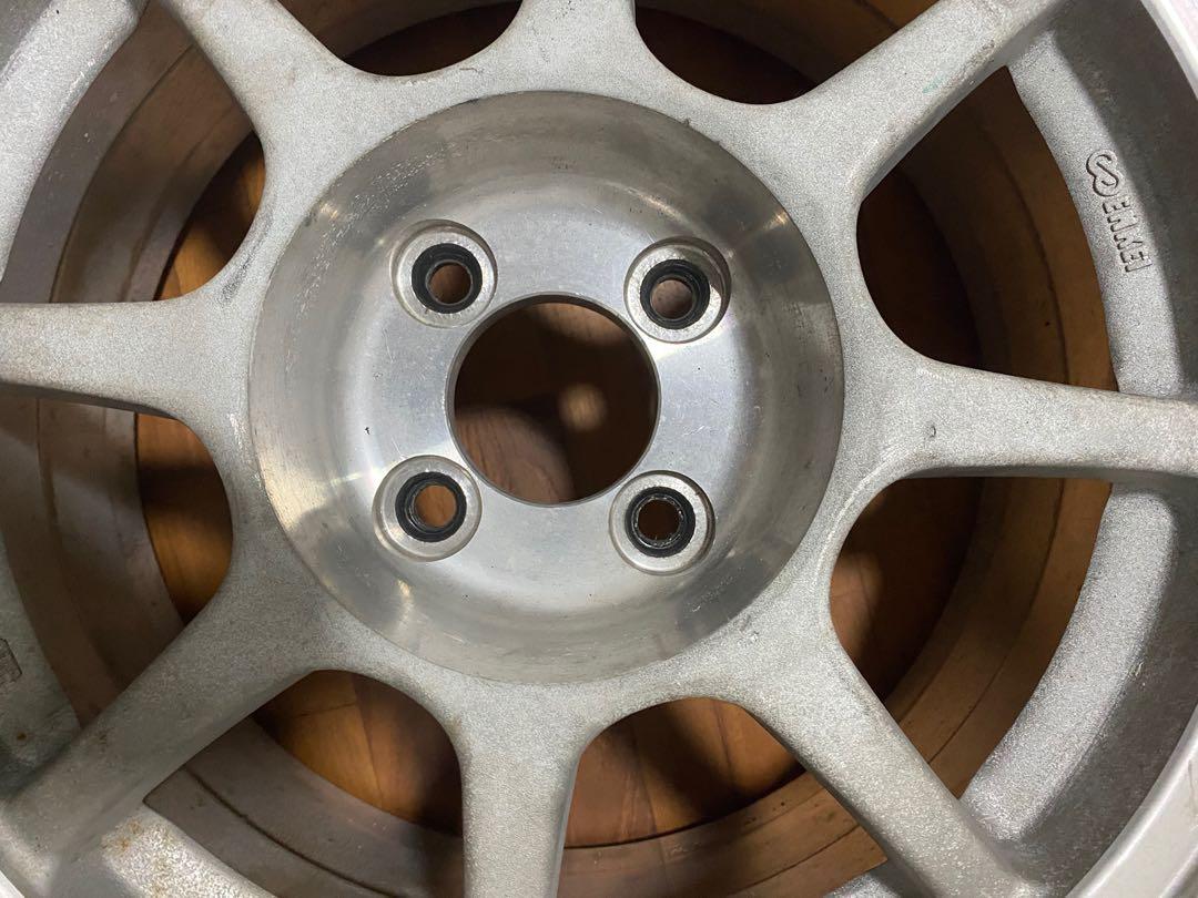 Old school Enkei Competition wheel 15in 4H100, Car Accessories, Tyres ...