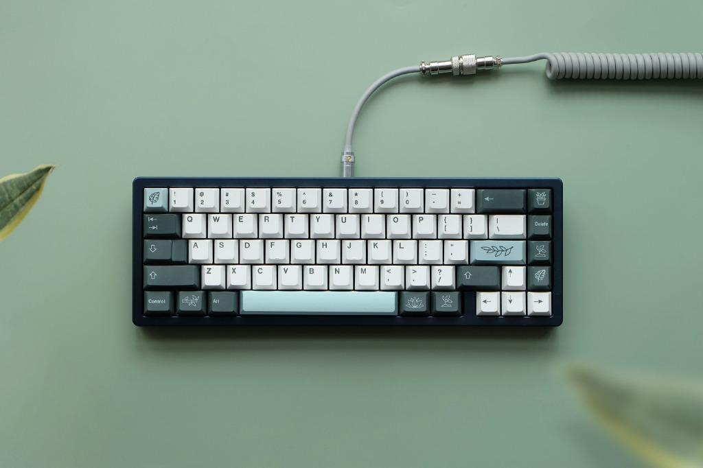 PBT Keycaps Green/White Colorway Botanical Theme In Stock Mechanical ...