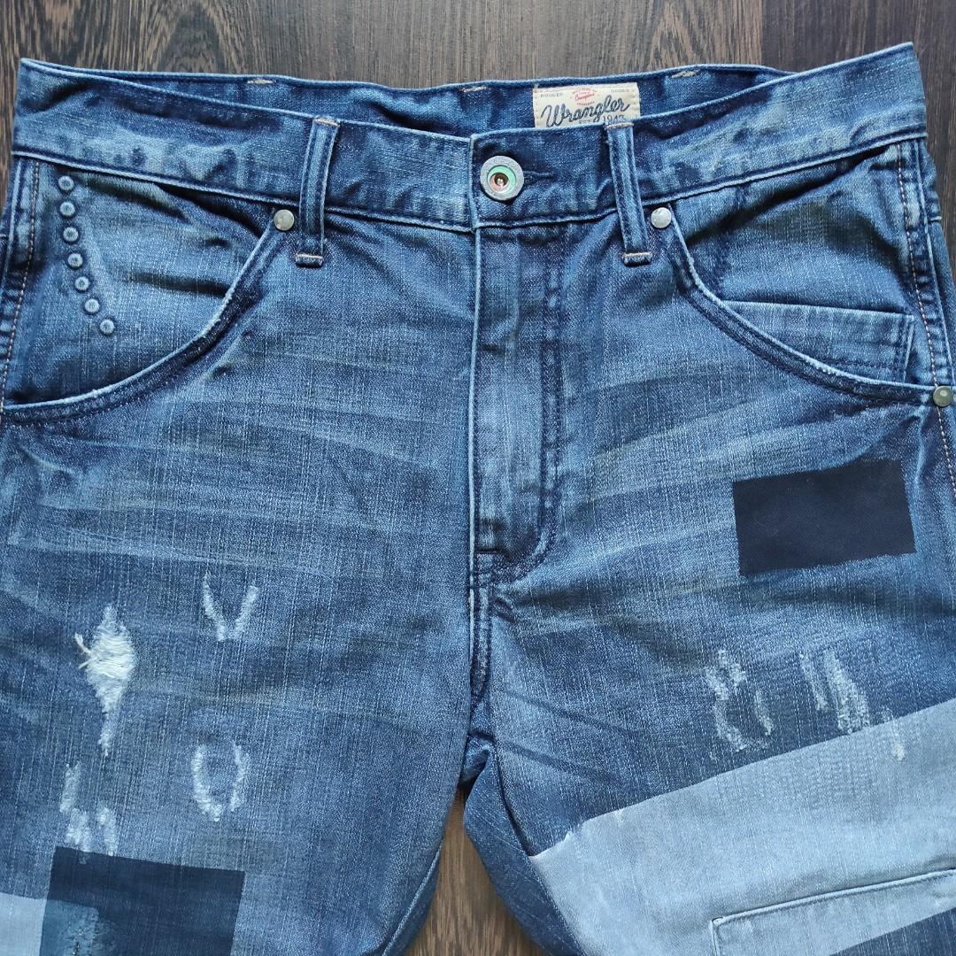 RARE WRANGLER JAPAN x BEN Patchwork JEANS, Men's Fashion, Activewear on ...